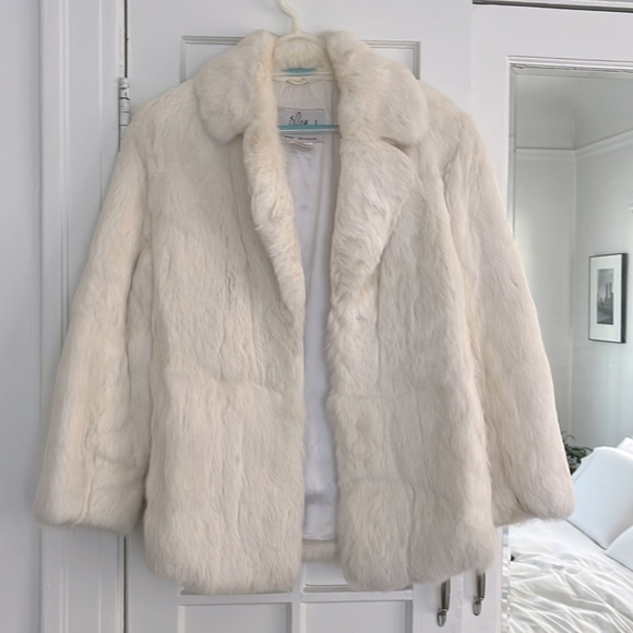 Elan | Jackets & Coats | White Rabbit Fur Coat Vintage | Poshmark